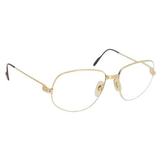 Cartier Lunettes de soleil en m&eacute;tal Pre-owned - Femme - Pre-owned - Jaune - Taille: ONE Size