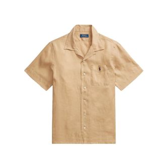 Polo Ralph Lauren Homme, Chemises, Beige, Taille: S Chemise &agrave; Manches Courtes