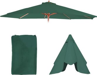 Mendler Ersatz-Bezug für Sonnenschirm Florida-AM, Sonnenschirmbezug Ersatzbezug, Ø 3,5m Polyester 8 Streben - grün