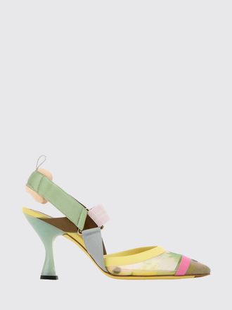 Fendi Colibr&igrave; Slingback-Pumps aus Nylon mit Bouquet-Print