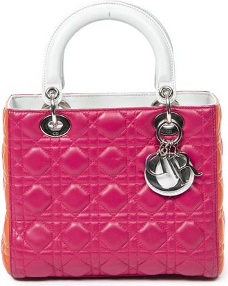 Dior Crossbody Bags - Medium Tricolor Lady Dior - Gr. unisize - in Rosa - f&uuml;r Damen