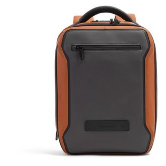 Piquadro Erweiterbarer Reise-Laptop-Rucksack f&uuml;r 14 Zoll - - Bags - Herren - Orange - ONE SIZE