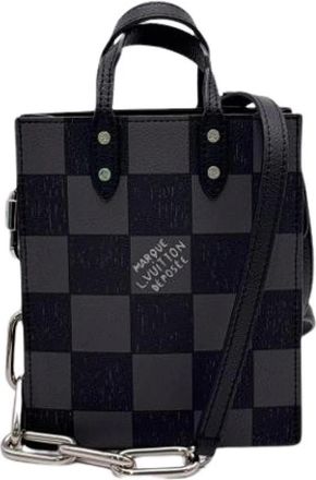 Louis Vuitton Sac cabas Louis Vuitton doccasion en toile Damier - Homme - Pre-owned - Noir - Taille: ONE Size