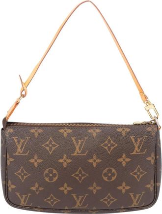 Louis Vuitton Crossbody Bags - Louis Vuitton Canvas Monogram Pochette Accessoire - Gr. unisize - in Braun - f&uuml;r Damen