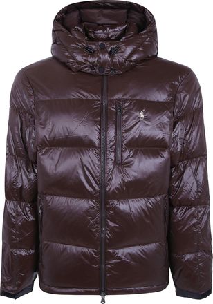 Ralph Lauren Bomber Jacket Insulated Nutmeg Brown Glossy
