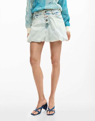 Desigual Jupe courte en jean - Bleu
