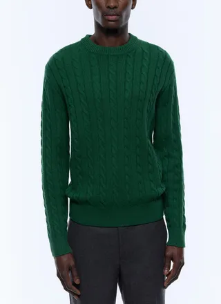 Fursac Pull &agrave; torsades en laine et coton - Taille XXL - Homme