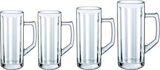 Borgonovo 6 Bierseidel Reno Optik in versch. Gr&ouml;&szlig;en erh&auml;ltlich - geeicht Gr&ouml;&szlig;e 0,4L geeicht