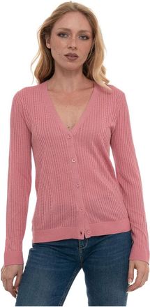 Liu Jo Femme, Pulls, Rose, Taille: 36 FR Long Cardigan