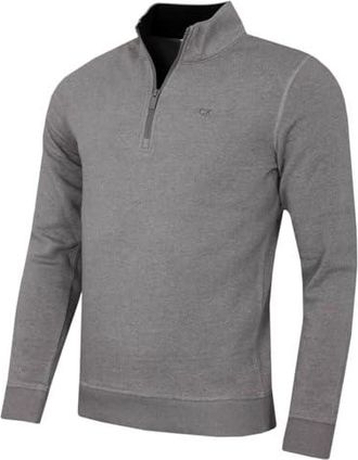 Calvin Klein Pull 2025 Rocky Demi-Fermeture éclair Homme - Chine argentée - XXXL