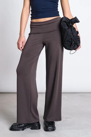 JAN 'N JUNE Damen vegan Leggings Foldover Naro Schlammbraun