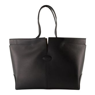 Tod's Schwarze Leder-Foliotasche - - Bags - Damen - Schwarzk - ONE SIZE