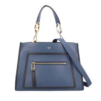 Fendi Sac &agrave; main en cuir doccasion - Femme - Pre-owned - Bleu - Taille: ONE Size