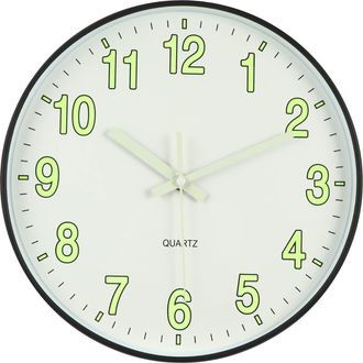 Amosfun Digitale Wanduhr - Einfache Runde Leise Gro&szlig;e Ziffern Gro&szlig; Perfekte Wohnzimmerdekoration