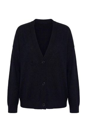 Miamoda Strickjacke Strickjacke Boxy Fit weiter Langarm