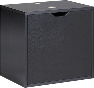 Beliani Beliani - Waschbeckenunterschrank Schwarz mdp Korpus 44 x 40 cm mit T&uuml;r Wandmontage Modernes Design H&auml;ngeschrank Bad Unterschrank f&uuml;r Badezimmer