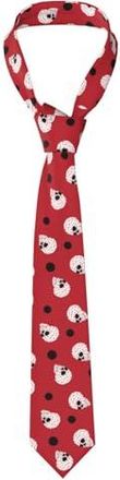 Generic Cravate Pour Hommes Cr&acirc;ne Humain Et Taches Noires Rouge Mort Classique Men Tie &Eacute;l&eacute;gant Cravate Pour Affaires Remise De Dipl&ocirc;me L&Eacute;cole