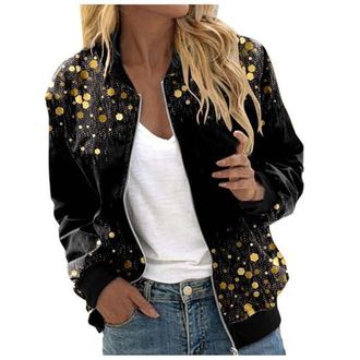Generic Blazer Scintillant Femme &agrave; Paillettes Veste de Soir&eacute;e Carnaval Sequins &Eacute;l&eacute;gant