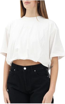 Pinko Pinko, Femme, Tops, Blanc, Taille: 40 FR T-shirt &agrave; logo