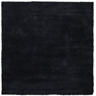 Beliani Beliani - Tapis Poils Longs Shaggy Noir en Polyester et Coton Tr&egrave;s Doux au Toucher pour Chambre ou Salon au Style Moderne 200 x 200 cm