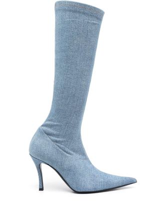 Diesel D-Venus Stiletto-Stiefel - Blau