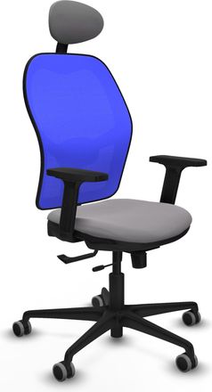 Piqueras y Crespo Jorquera B&uuml;rostuhl mit 2D-Armen, h&ouml;henverstellbarer Lendenwirbelst&uuml;tze und festem Kopfteil, ausgestattet mit Syncro/Traslack und injiziertem Schaumsto