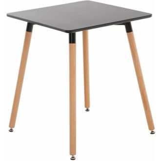 Clp Table de cuisine carr&eacute;e avec un design en bois moderne 60 cm diff&eacute;rentes couleurs colore : noir