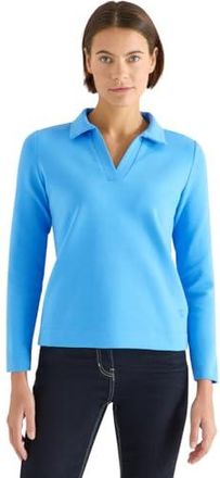 Cecil Polo de Couleur Unie Bleu Fontaine XXL