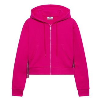 GCDS Gcds - SweaT-shirt z logo na zamek - Femme - Sweatshirts et sweats &agrave; capuche - Rose - Taille: 42 FR