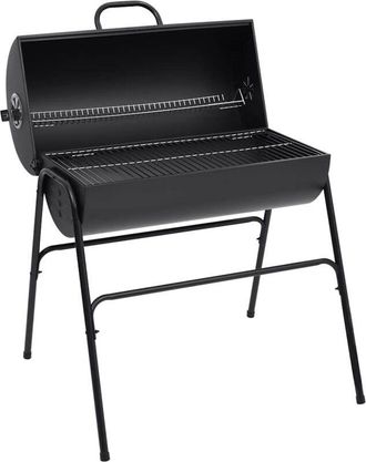 vidaXL Grill mit 2 Grillrosten Schwarz 80x95x90 cm Stahl Vidaxl