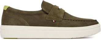 Tommy Hilfiger Halbschuhe Modern Light Hybrid Suede LoaferFM0FM05786 Gr&uuml;n