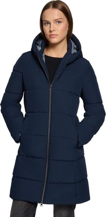 Voice leichte Winterjacke Damen mit Kapuze - Jacke, Wasserabweisend, Warmes Innenfutter, M, Navy, Blau
