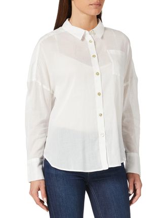 s.Oliver Black Label Damen 150.10.105.10.100.2100556 Bluse, White, 42