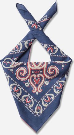KAPITAL Fastcolor Selvedge Bandana (Sambo Paisley) Navy