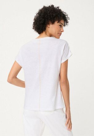 Olsen T-Shirt Shirt mit Panneaux-Print und Stickerei