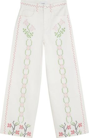 Scalpers Flower Stitch Denim Pant