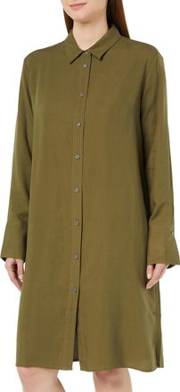 Replay Damen Hemdkleid aus Satin, Dark Olive 234 (Grün), L