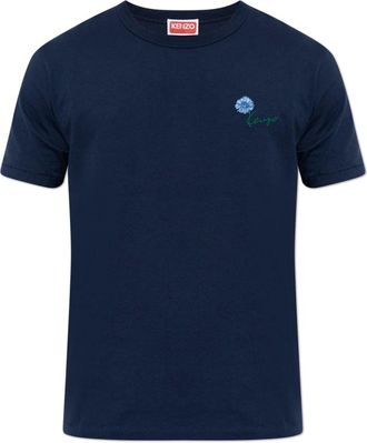 Kenzo Homme, Tops, Bleu, Taille: M Logo T-Shirt