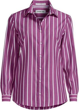 Lands End B&uuml;gelfreie Baumwoll-Bluse, Damen, Gr&ouml;&szlig;e:40 regular, Pink, Baumwolle, by Lands End