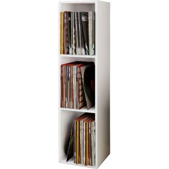 ebuy24 Ebuy24 - Etagère cd/dvd média Platto h. 107 x l. 34 x p. 30 cm Blanc