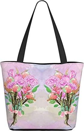 AOOEDM Aquarelle Roses Flower Ladies Shopping Bag 13x11x7in.Le cadeau parfait pour la Saint-Valentin.Cest de la Saint-Valentin pour maman, fille, &eacute;pouse, etc