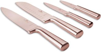 Berlinger Haus Messerset Edelstahl 4 Stück Taupe Collection | Stilvoll, Hochwertig und Elegant