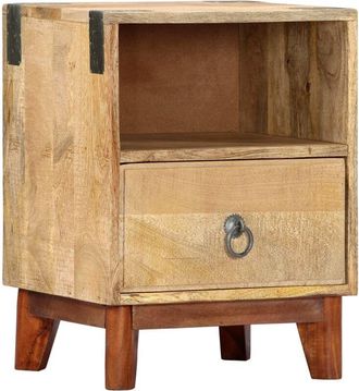 vidaXL Table de chevet 40 x 30 x 52 cm Bois de manguier massif brut Vidaxl