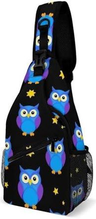 Generic Sacoche Tactique Hibou dHalloween Antivol Sling Bag Mode Crossbody Bag pour Homme Femme Cyclisme