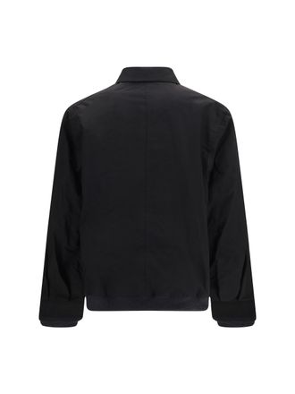 sacai Mens Bomber Jacket Black-Dark Khaki Nylon Black/dark