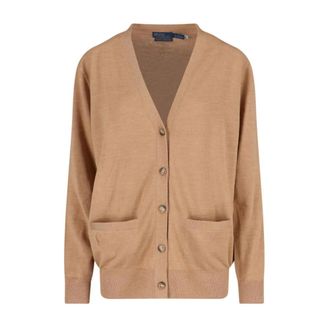 Polo Ralph Lauren V-Ausschnitt Strickjacke - - Knitwear - Damen - Braun - L