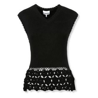 Ganni Damen, Strickwaren, Schwarzk, LGr&ouml;&szlig;e
