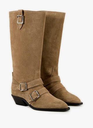 Alohas Bottes Ryder &agrave; talons en cuir daim