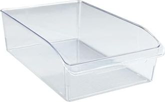 WENKO Kühlschrank-Organizer L, Aufbewahrungsbox für Kühl- und Vorratsschrank zum Sortieren von Lebensmitteln, lebensmittelecht, transparentes Design, 20 x 9