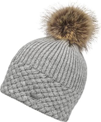 Chillouts Damen Apple Hat Beanie-Mütze, Grau, Einheitsgröße EU